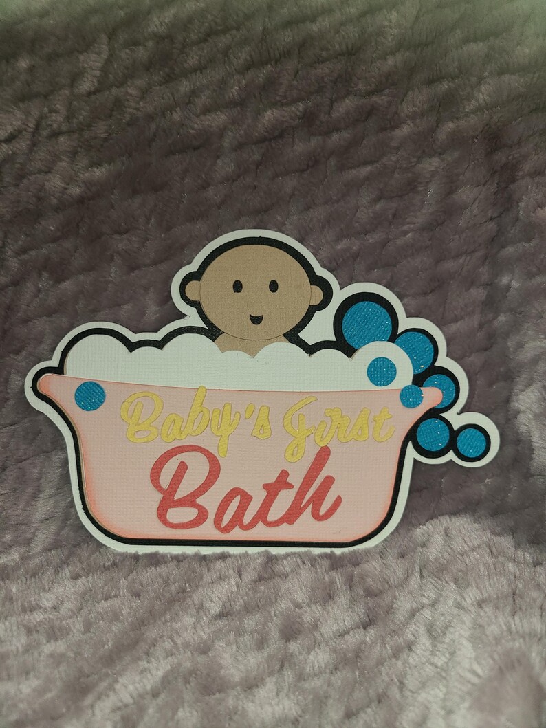 Baby's First Bath Title - Etsy