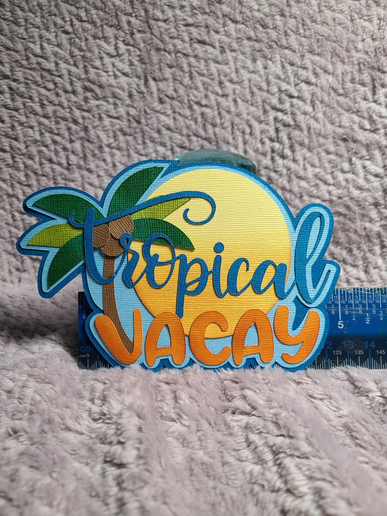 Tropical Vacation Scrapbook Title - Etsy