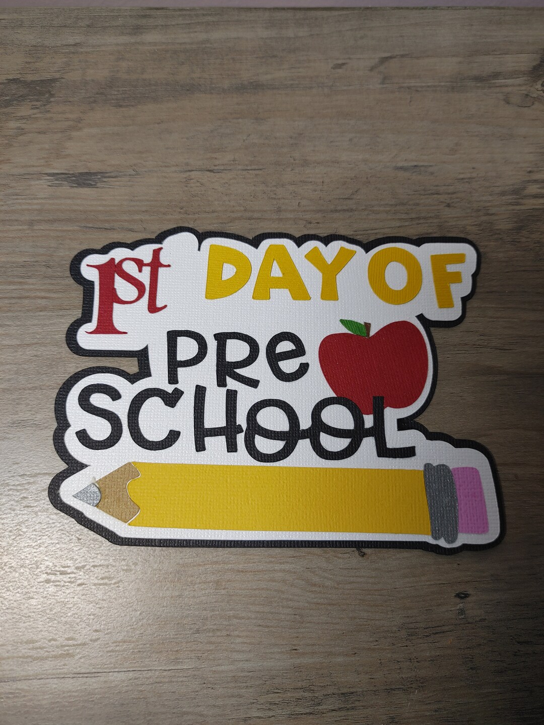 First Day of Preschool Title - Etsy
