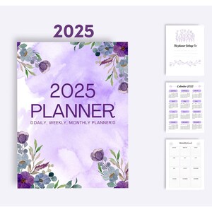 2025 Printable Planner Purple - Etsy