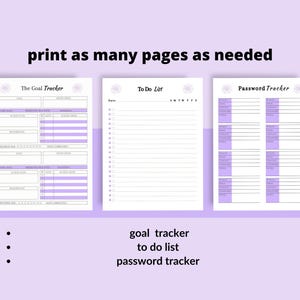 2025 Printable Planner Purple - Etsy