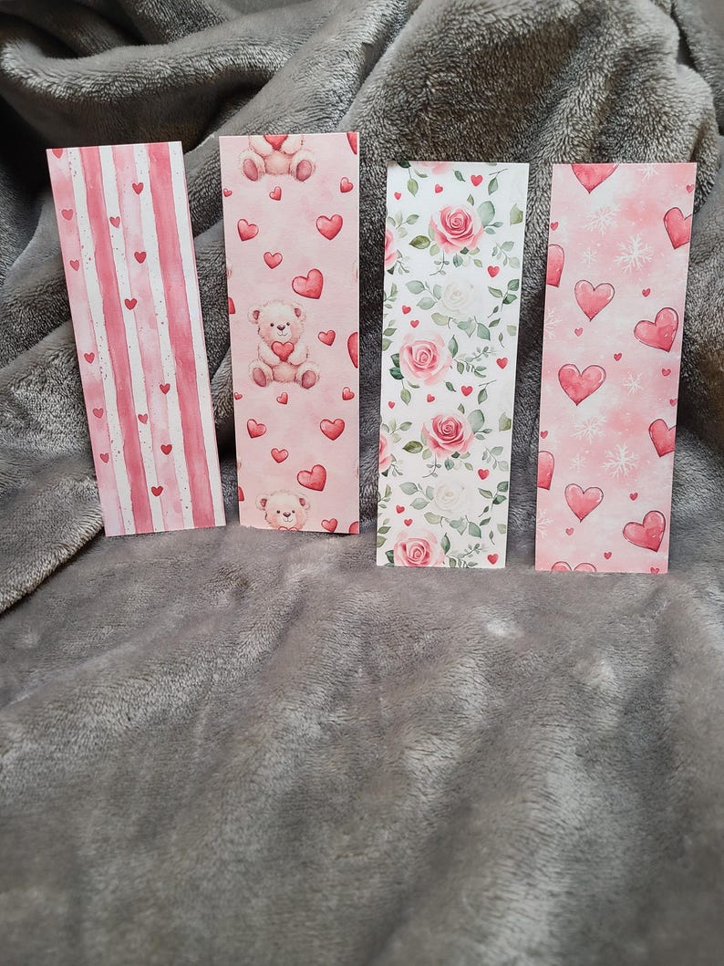 Valentine's Day Bookmarkers. Set of 4 - Etsy