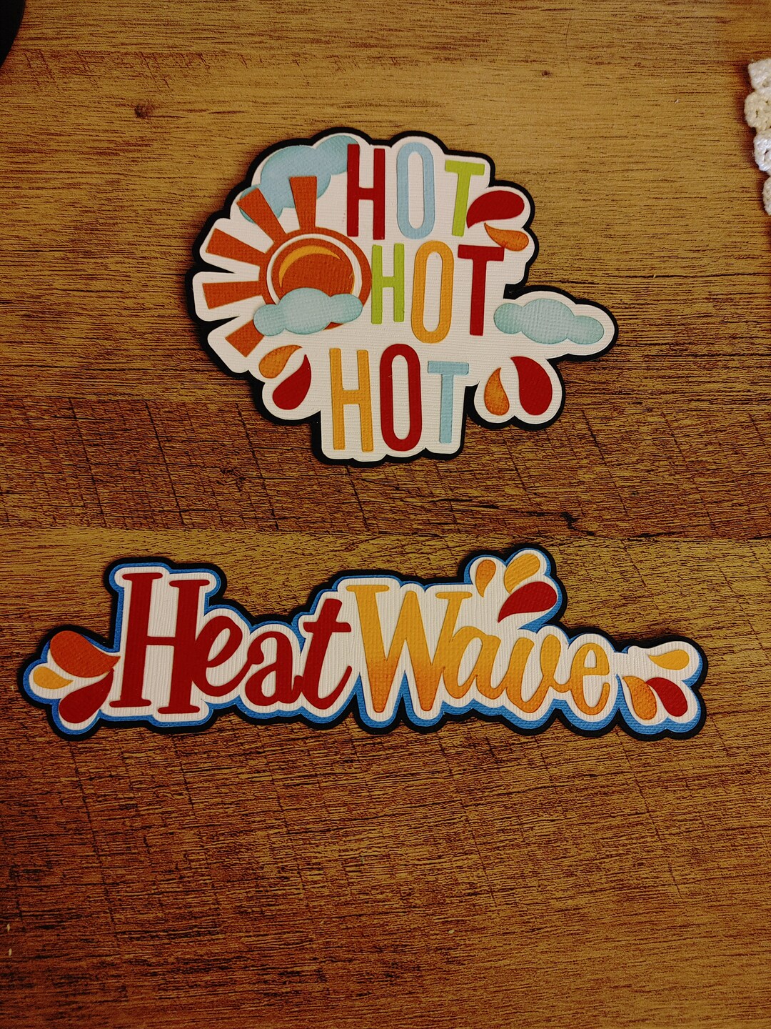 Set of Two Summer Scrapbook Title - Etsy