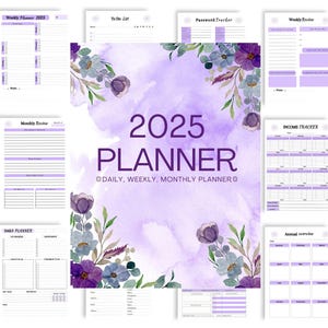 2025 Printable Planner Purple - Etsy