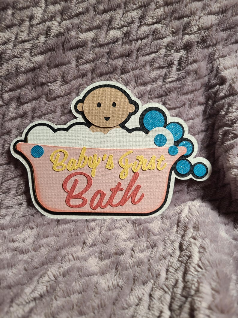 Baby's First Bath Title - Etsy