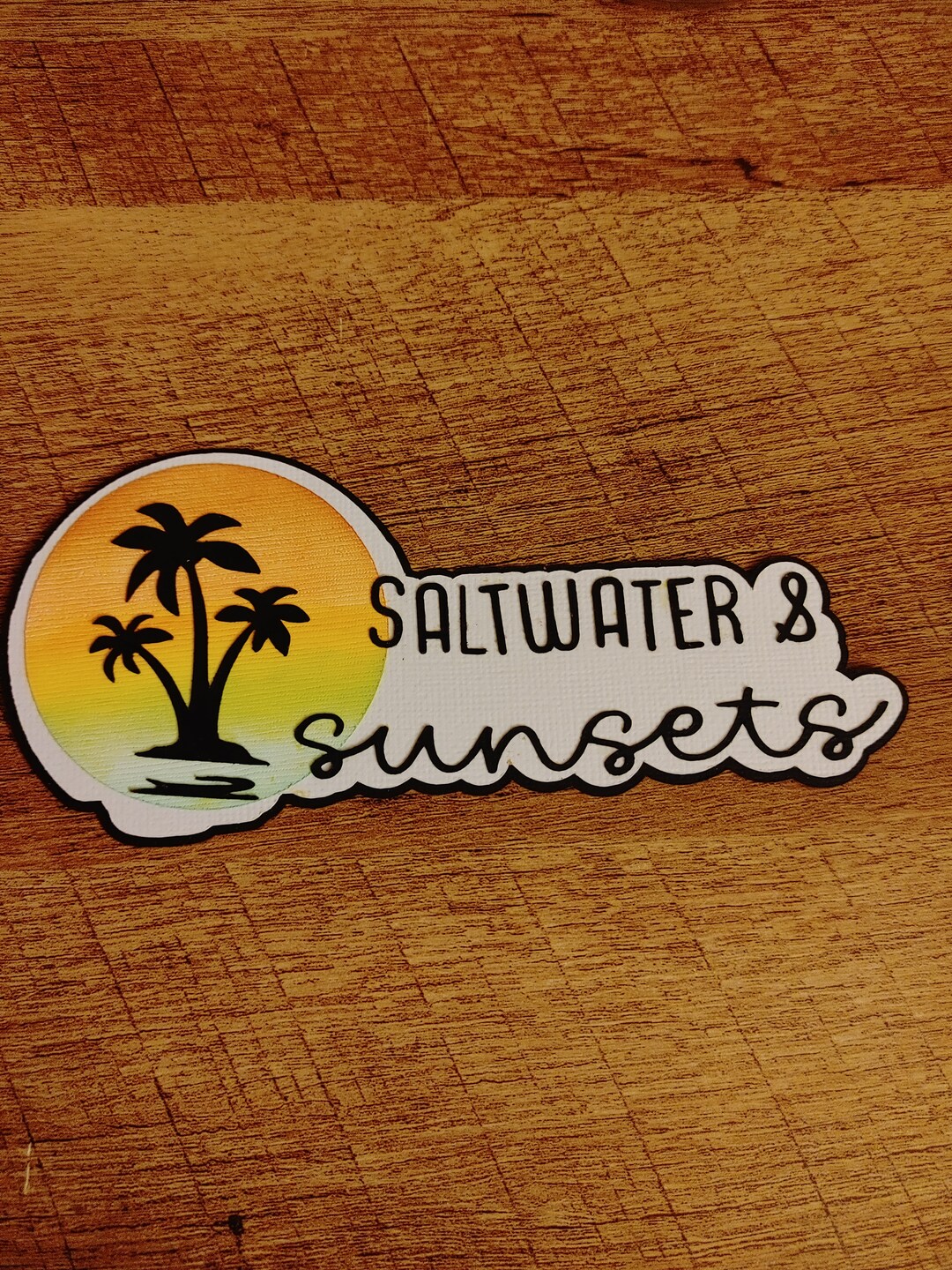 Saltwater and Sunsets Scrapbook Title - Etsy