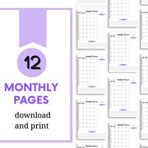 2025 Printable Planner Purple - Etsy