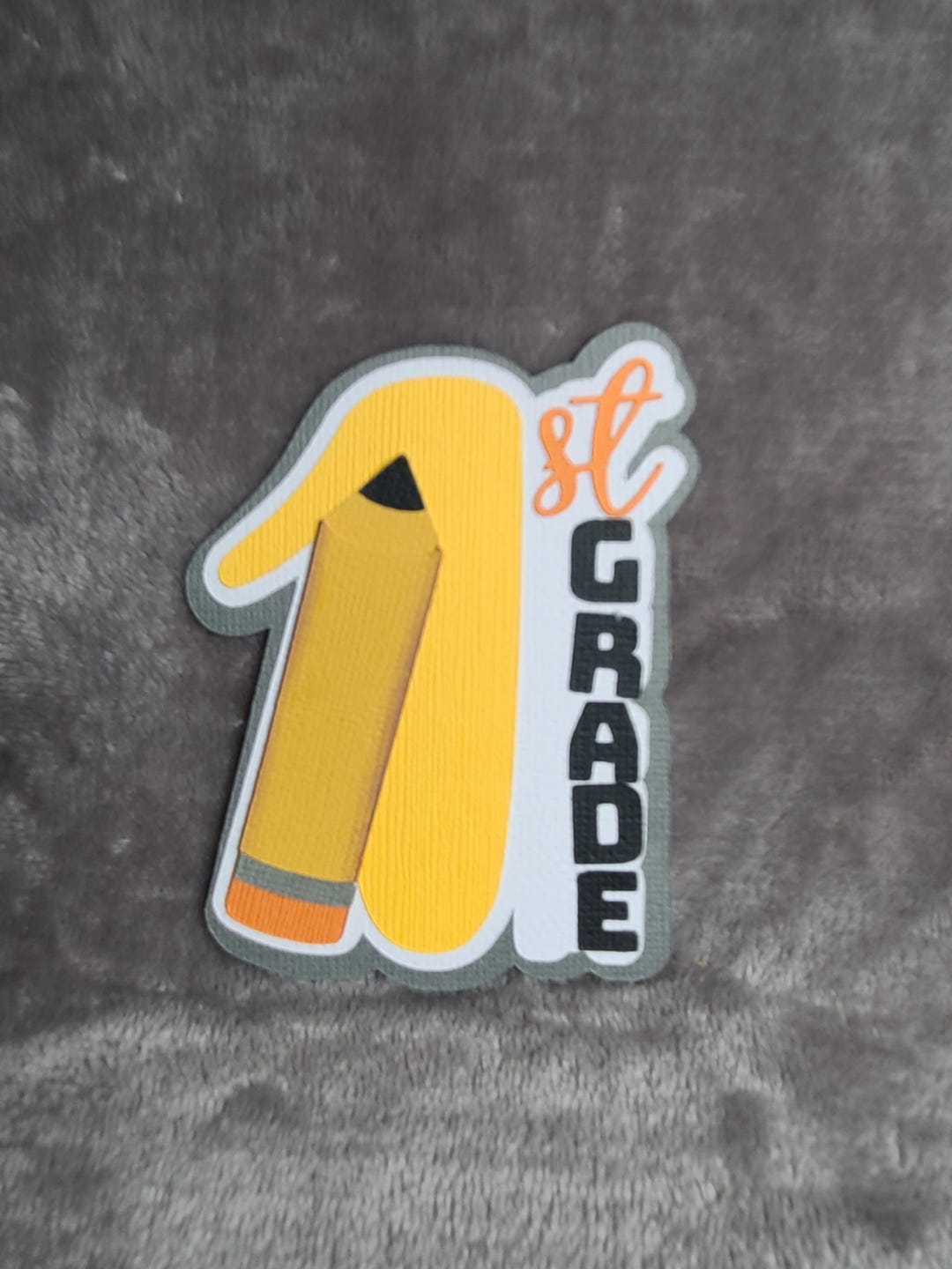 Paper Piecing 1st Grade Scrapbook Title, Back to School Embellishment ...