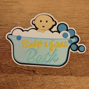 Baby's First Bath Title - Etsy