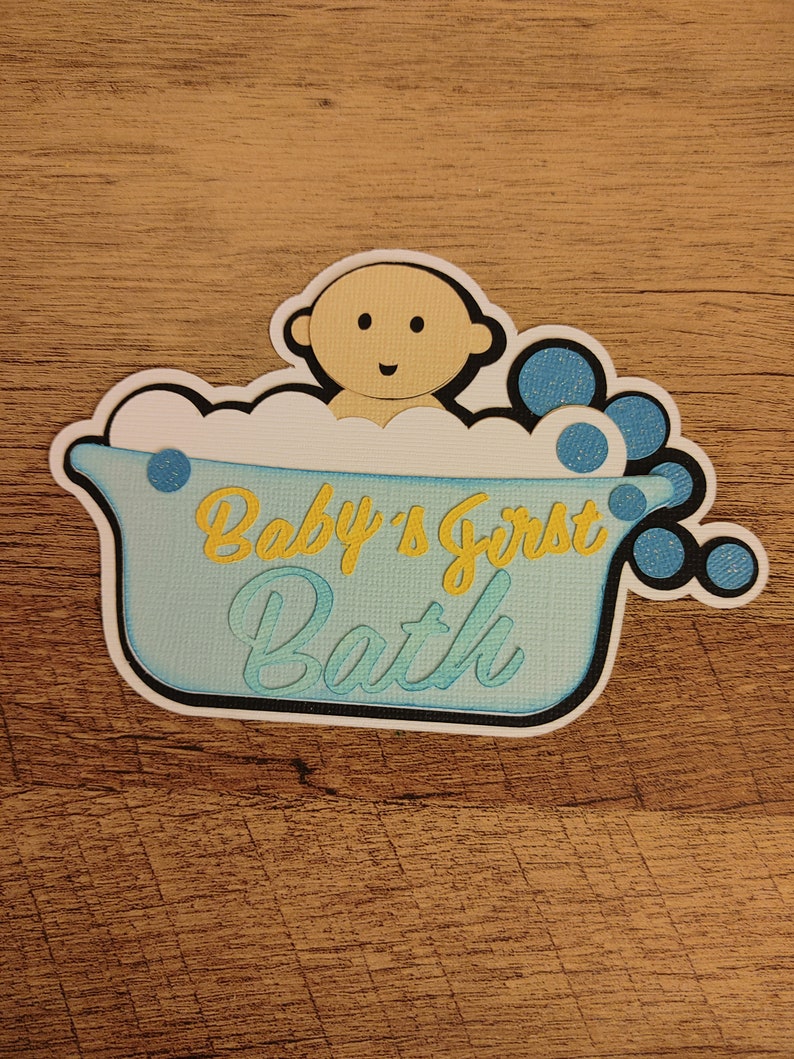 Baby's First Bath Title - Etsy