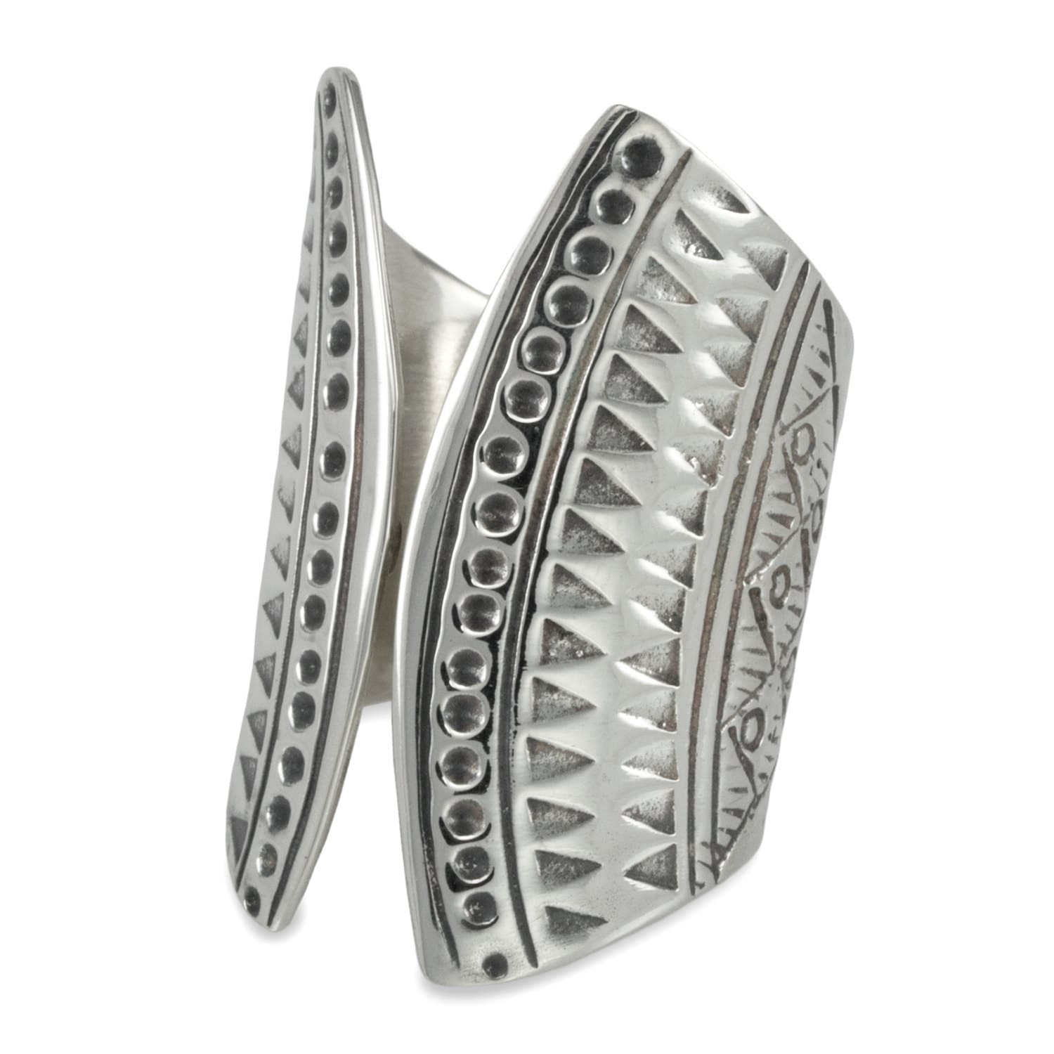 Silver Tribal Ring Ethnic Jewelry Stunning Open Ring Long - Etsy