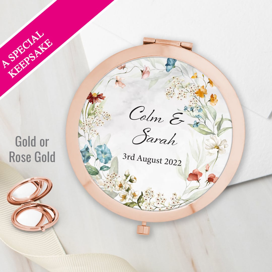 Personalised Wedding Compact Mirror - Etsy