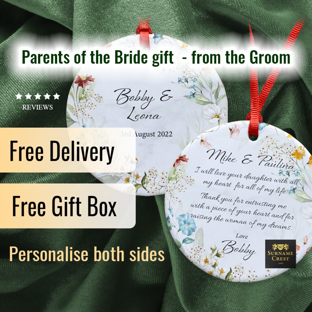 Parents of the Bride Gift – From the Groom (double Sided) - Etsy