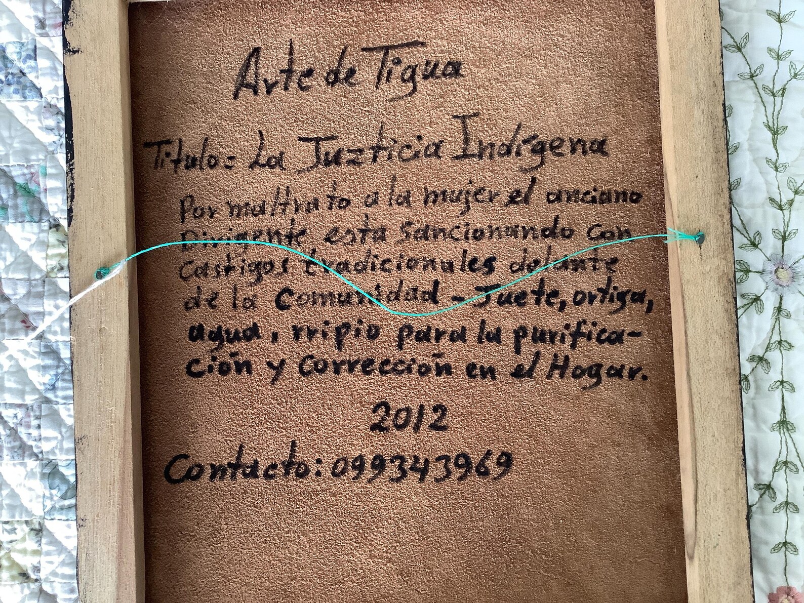 Tigua Ecuador Painting by Alfredo Toaquiza Tigasi, Eldest Son of Julio ...