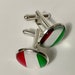 Italian Flag Cuff Links in a Silver Finish - Etsy