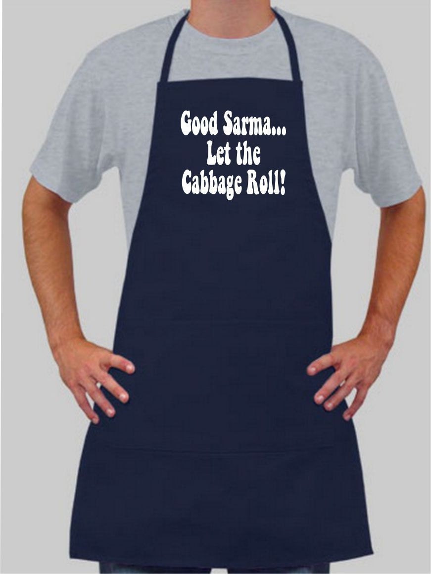 Good Sarma...Let the Cabbage Roll Apron in Navy | Etsy