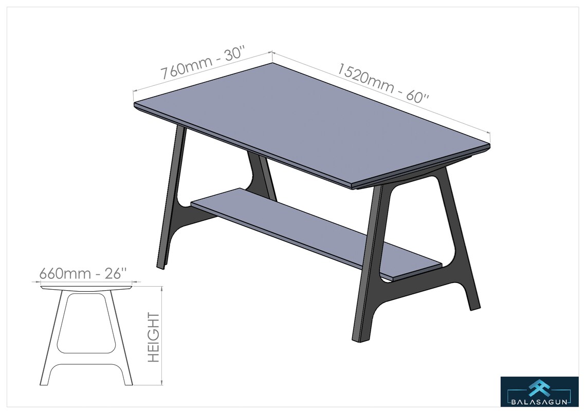 A-frame Desk / Metal Freestanding Desk / Cozy Furniture / - Etsy