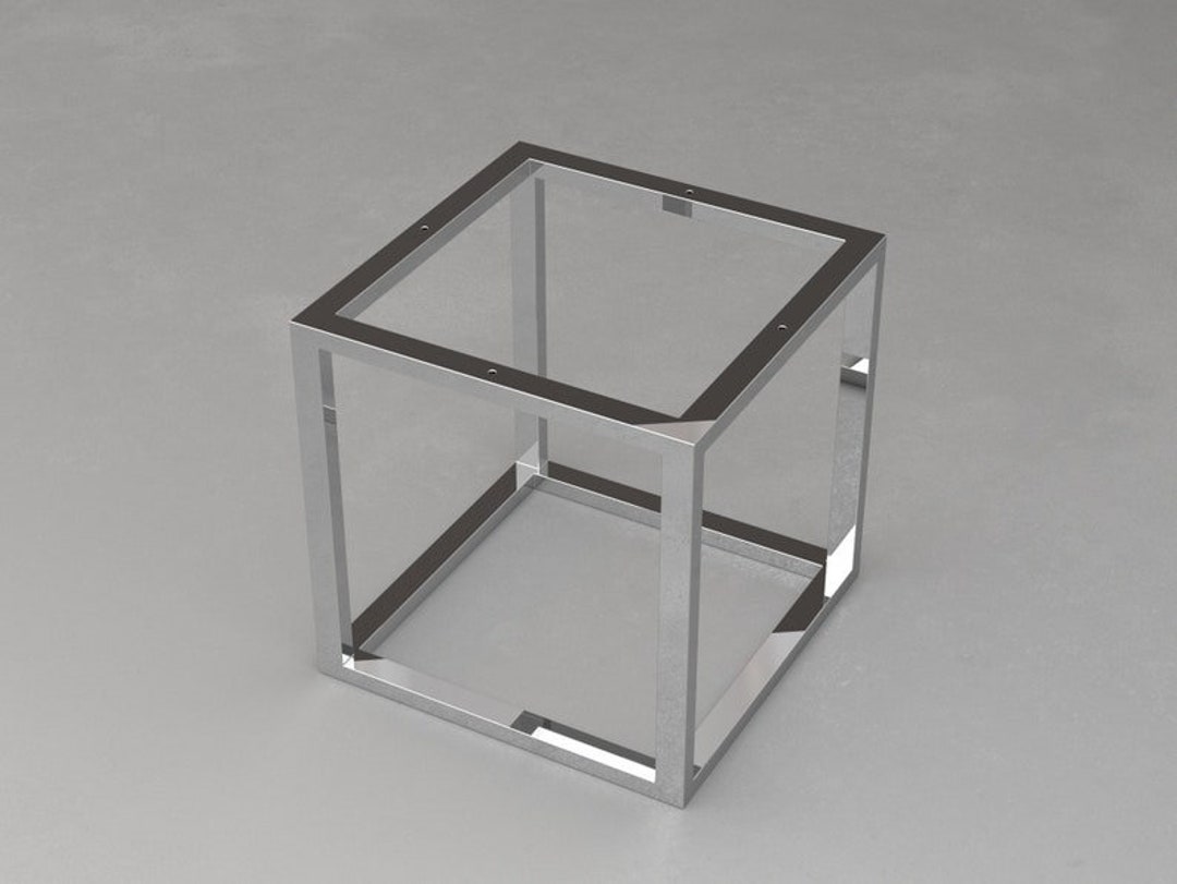 Mid Century Modern Cube End Table Base Customizable Side Table Base