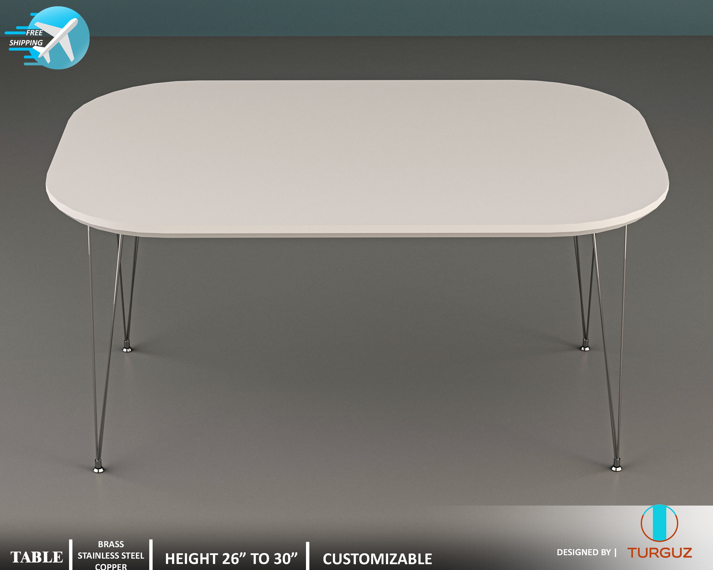 Modern Kitchen&dining Table / Kitchen Table With Stainless Steel Legs ...