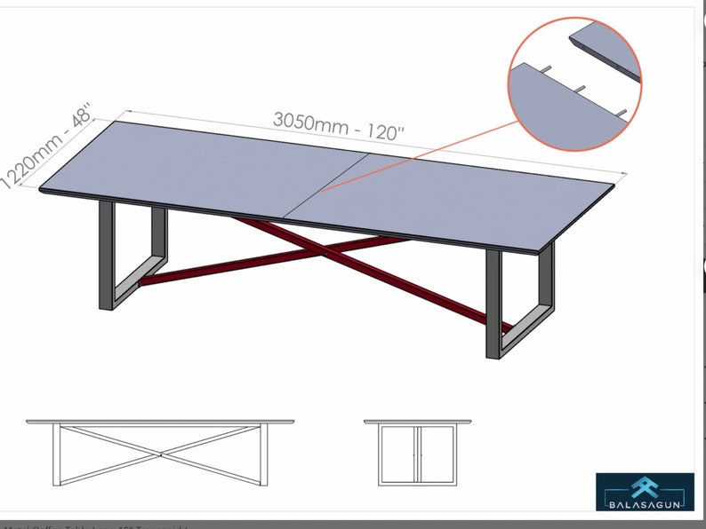 CROSS-X Modern & Contemporary TABLE 120 X 48 CONFERENCE Table Dining ...