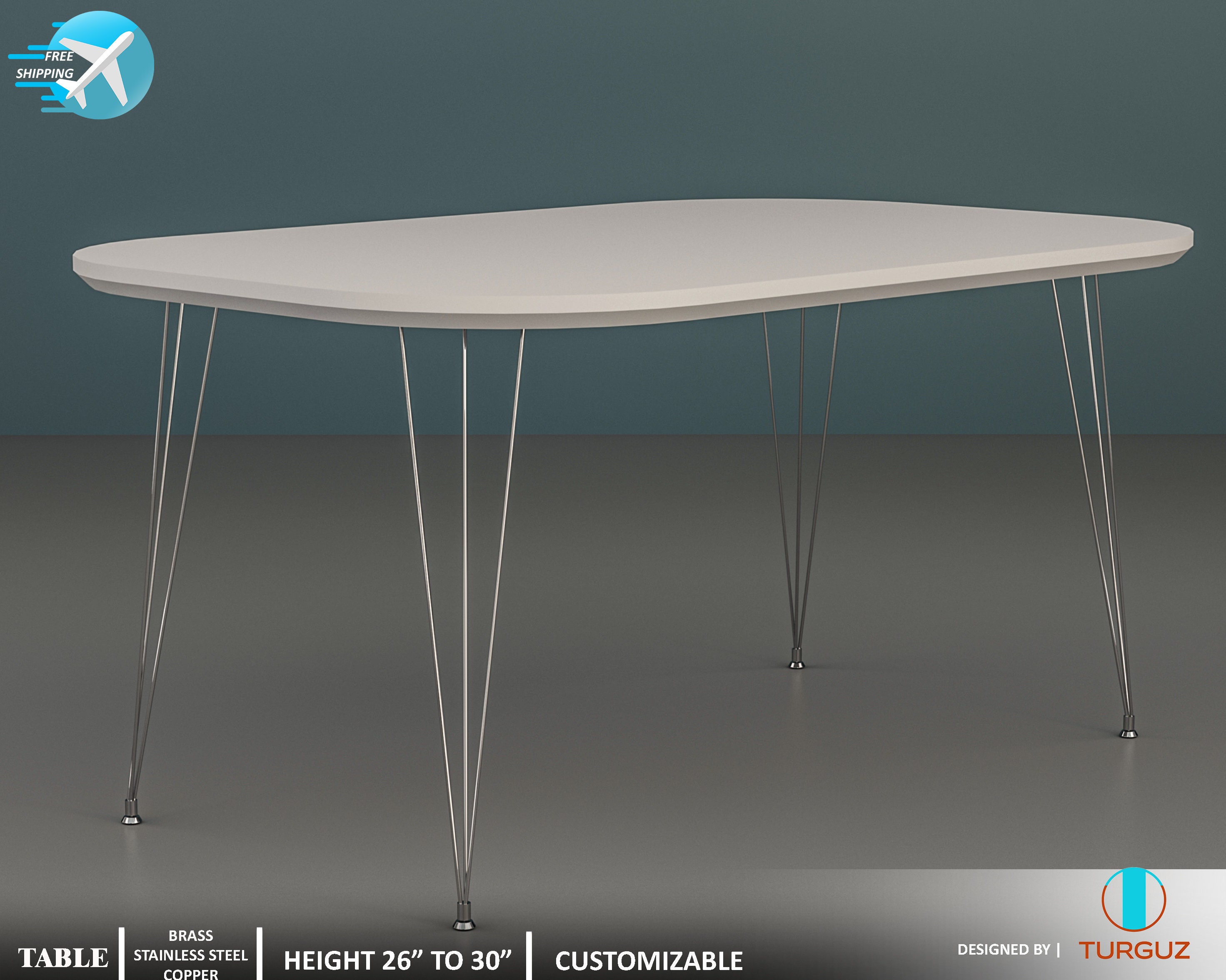 Modern Kitchen&dining Table / Kitchen Table With Stainless Steel Legs ...