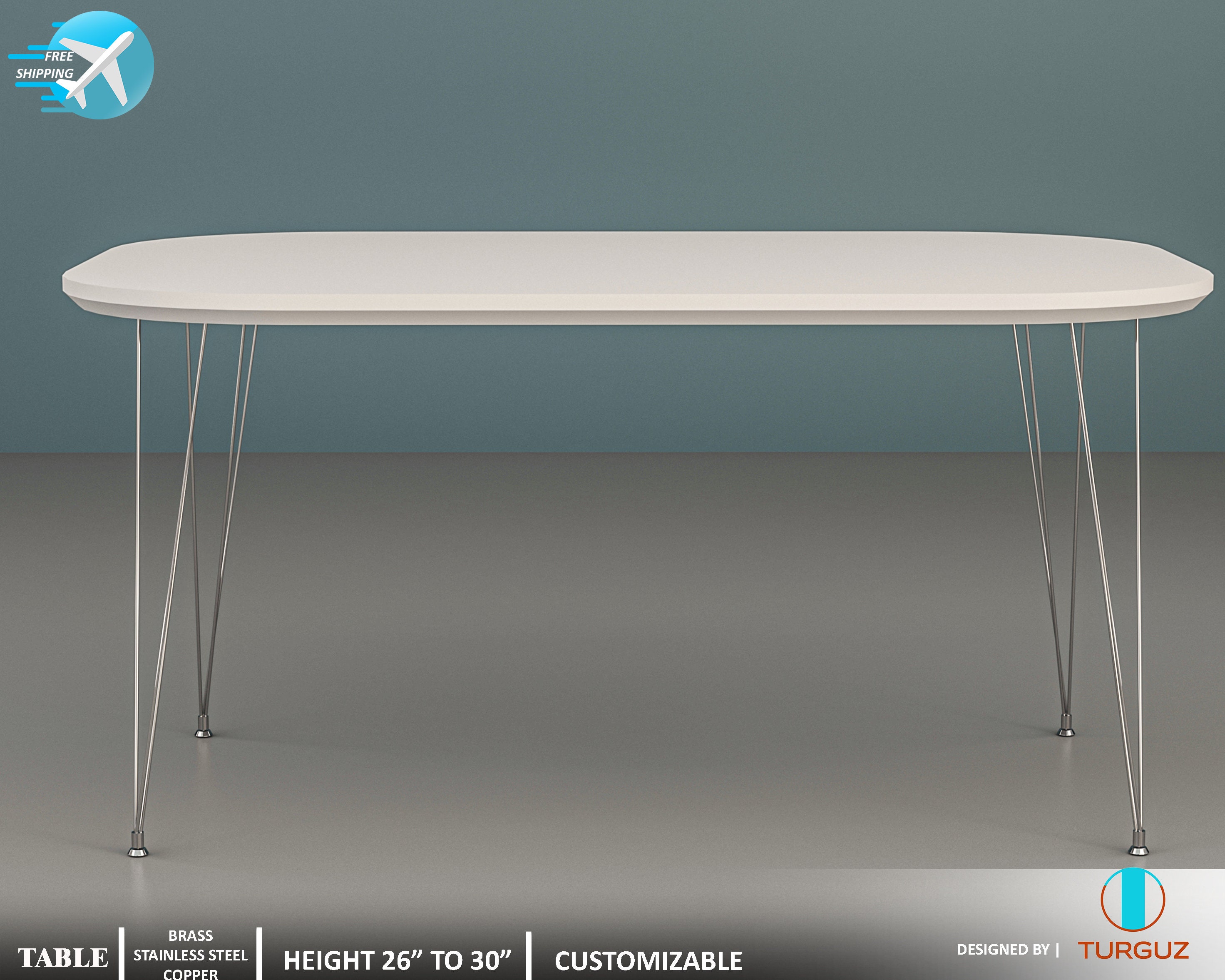 Modern Kitchen&dining Table / Kitchen Table With Stainless Steel Legs ...