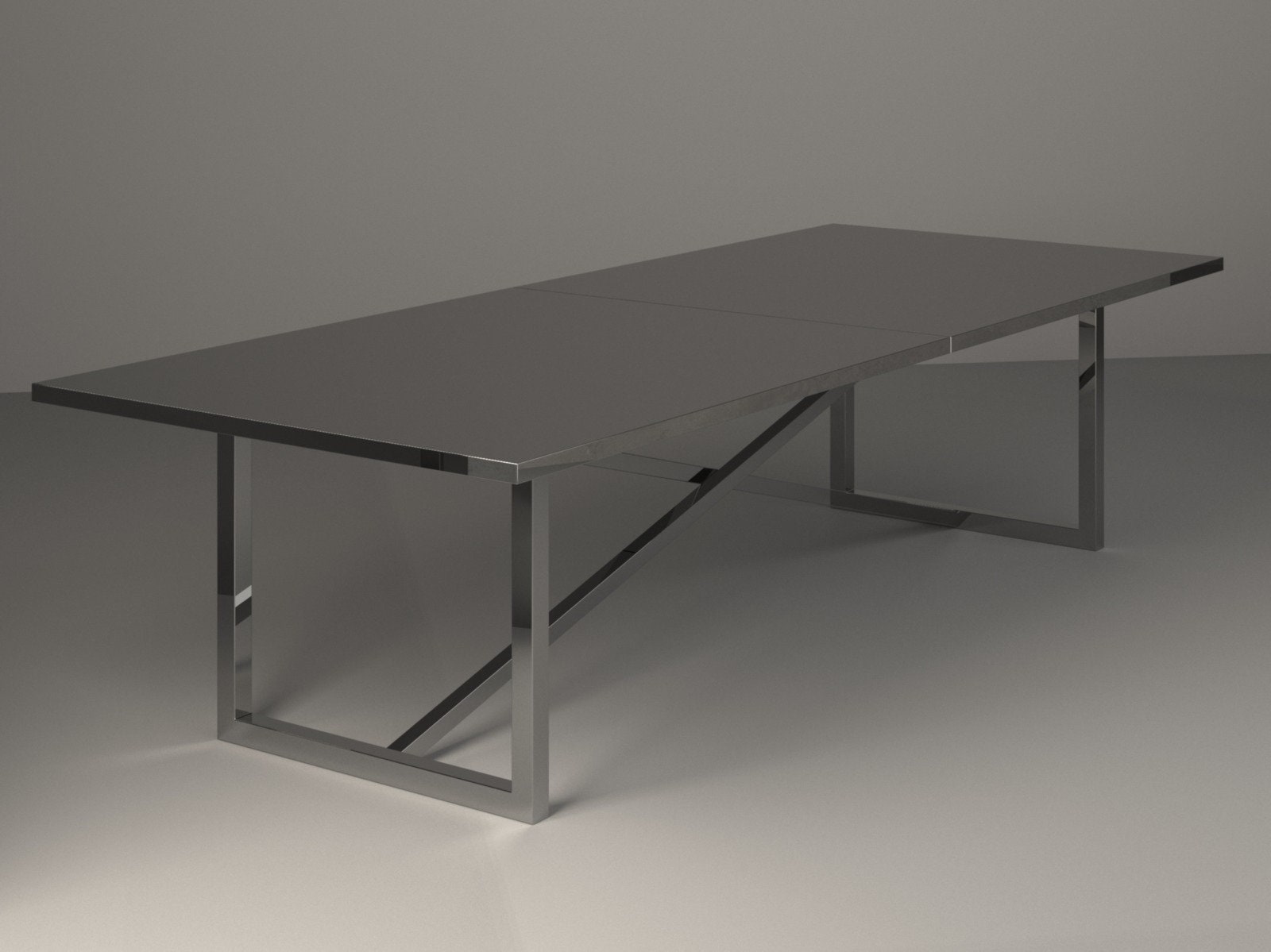 Stainless Steel Conference Table Dining Table With Table Top CROSS-X ...