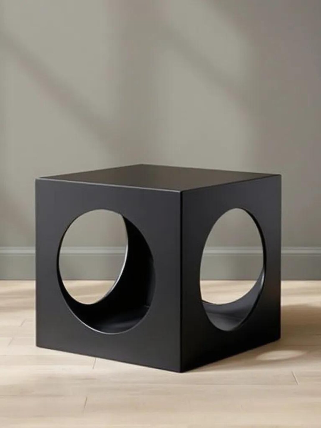 Minimalist Metal Cube Accent Table, End Table, or Coffee Table With ...