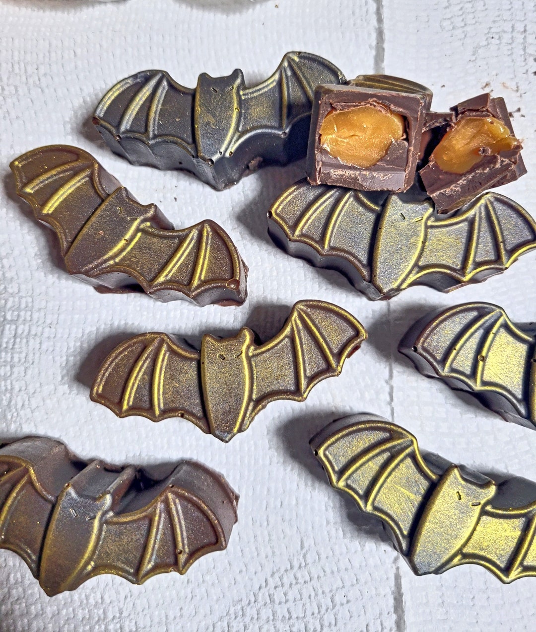 Chocolate Caramel Bats - Etsy