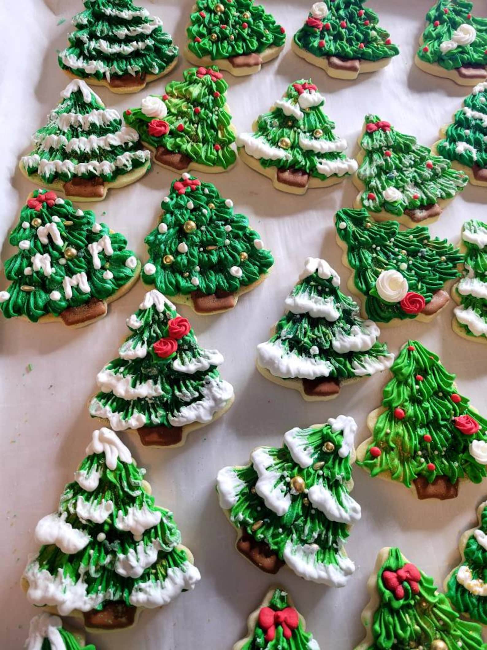 Christmas Tree Sugar Cookies - Etsy