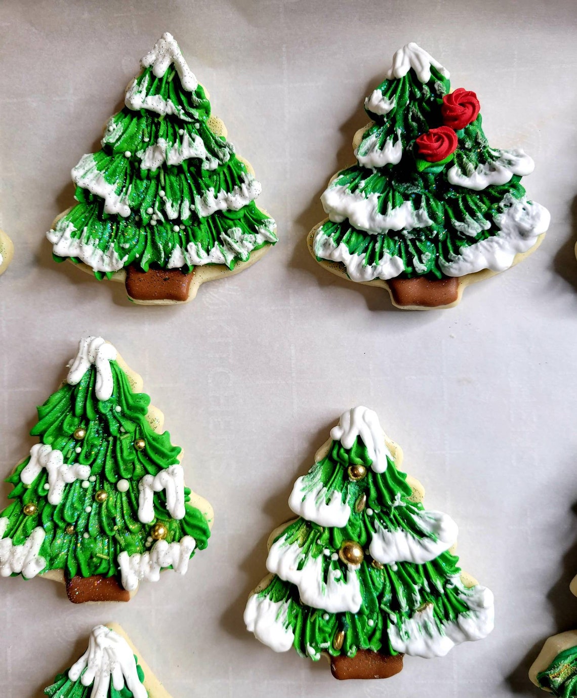 Christmas Tree Sugar Cookies - Etsy