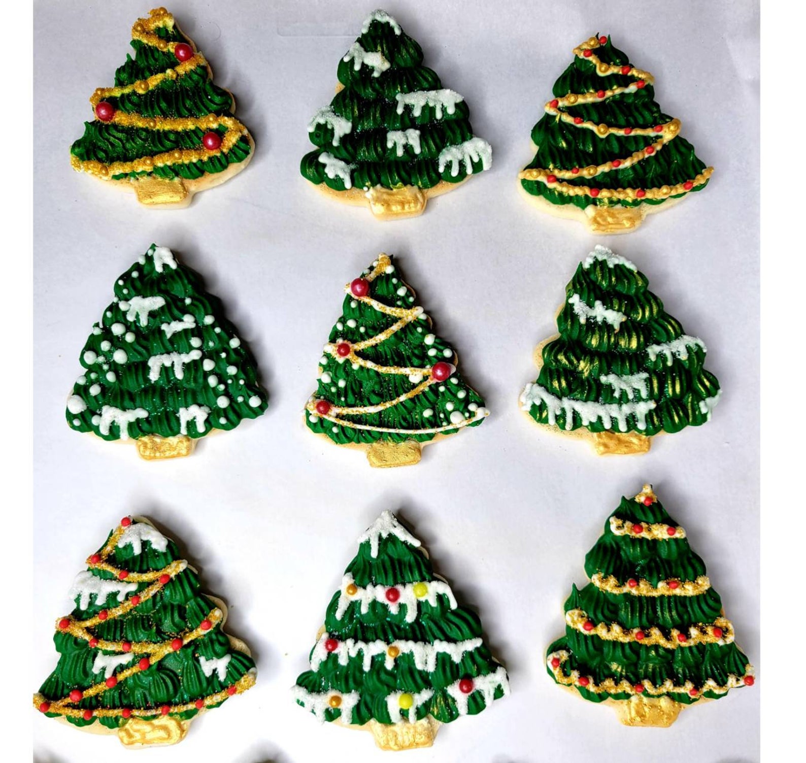Christmas Tree Sugar Cookies | Etsy