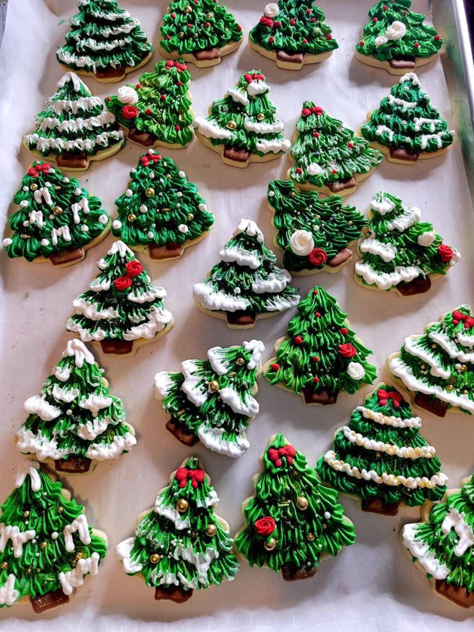 Christmas Tree Sugar Cookies - Etsy