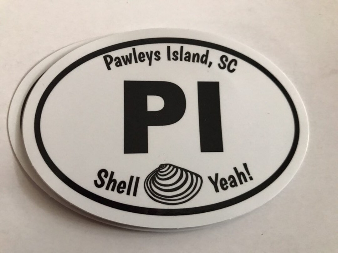 Pawleys Island Shell Car Sticker - South Carolina Decal - Etsy
