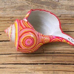 Hand Painted Seashell Channel Whelk Sunshine Pawleys Island South ...