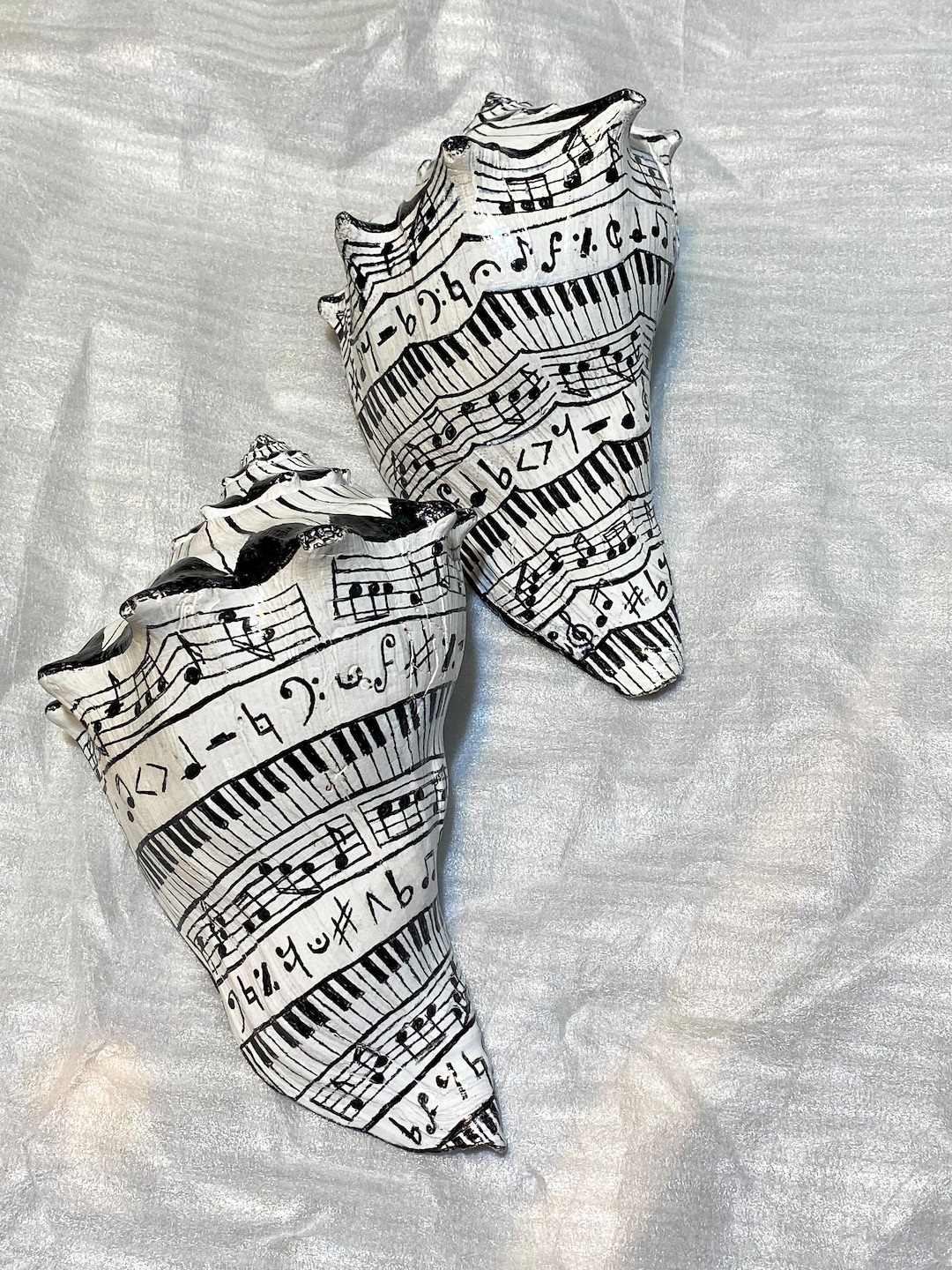 Hand Painted Seashell - Music - Musician Gift - Pawleys Island - Piano ...