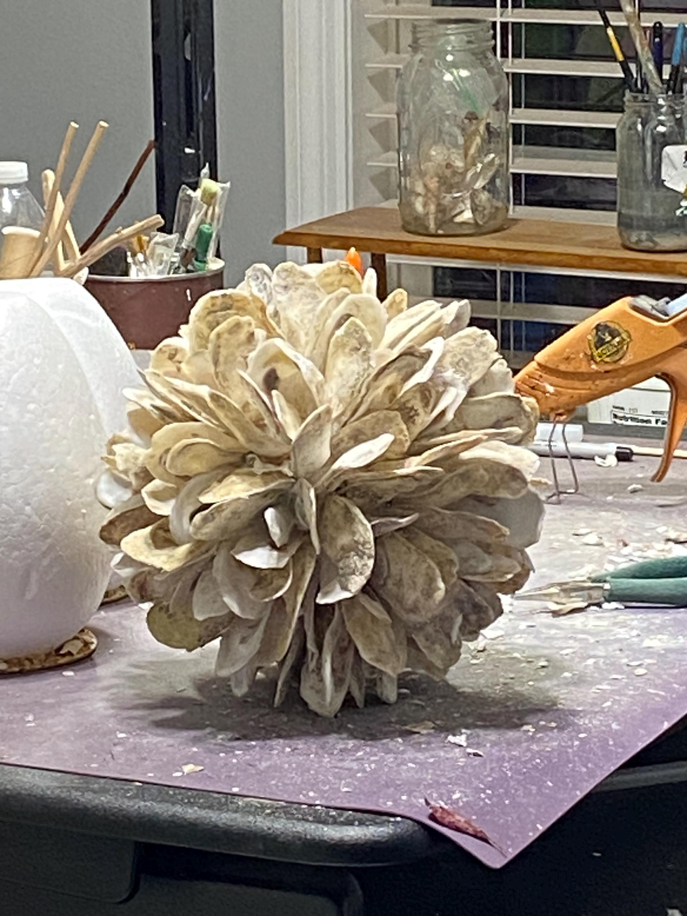 Oyster Shell Cluster Ball - South Carolina - Beach Decor - Pawleys ...
