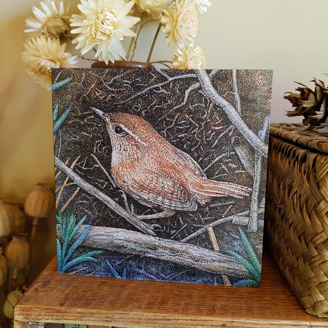 CARD Wayside Wren Cornish Artist Wildlife Art Bird - Etsy