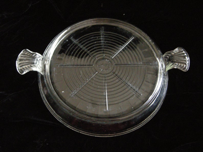 Fire King Clear Depression Glass Handled Trivet - Etsy