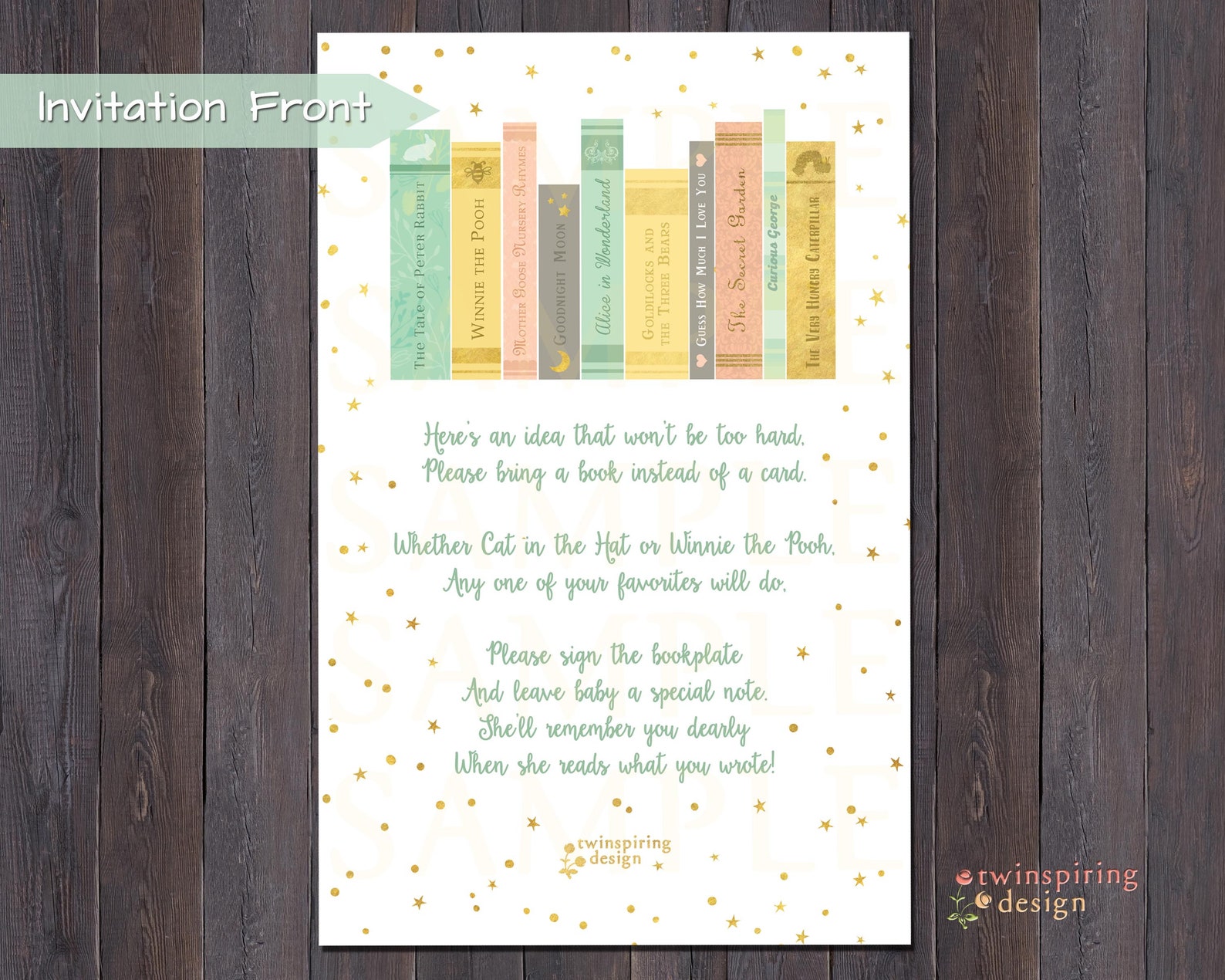 Once Upon a Time Story Book Baby Shower Invitations, Thank You Notes ...