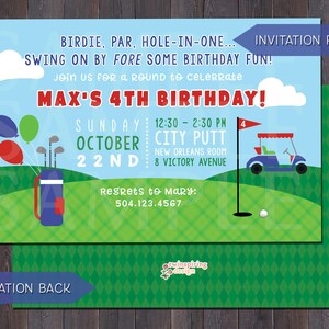 Putt-putt Mini Golf Birthday Party Invitations And/or Thank You Notes ...