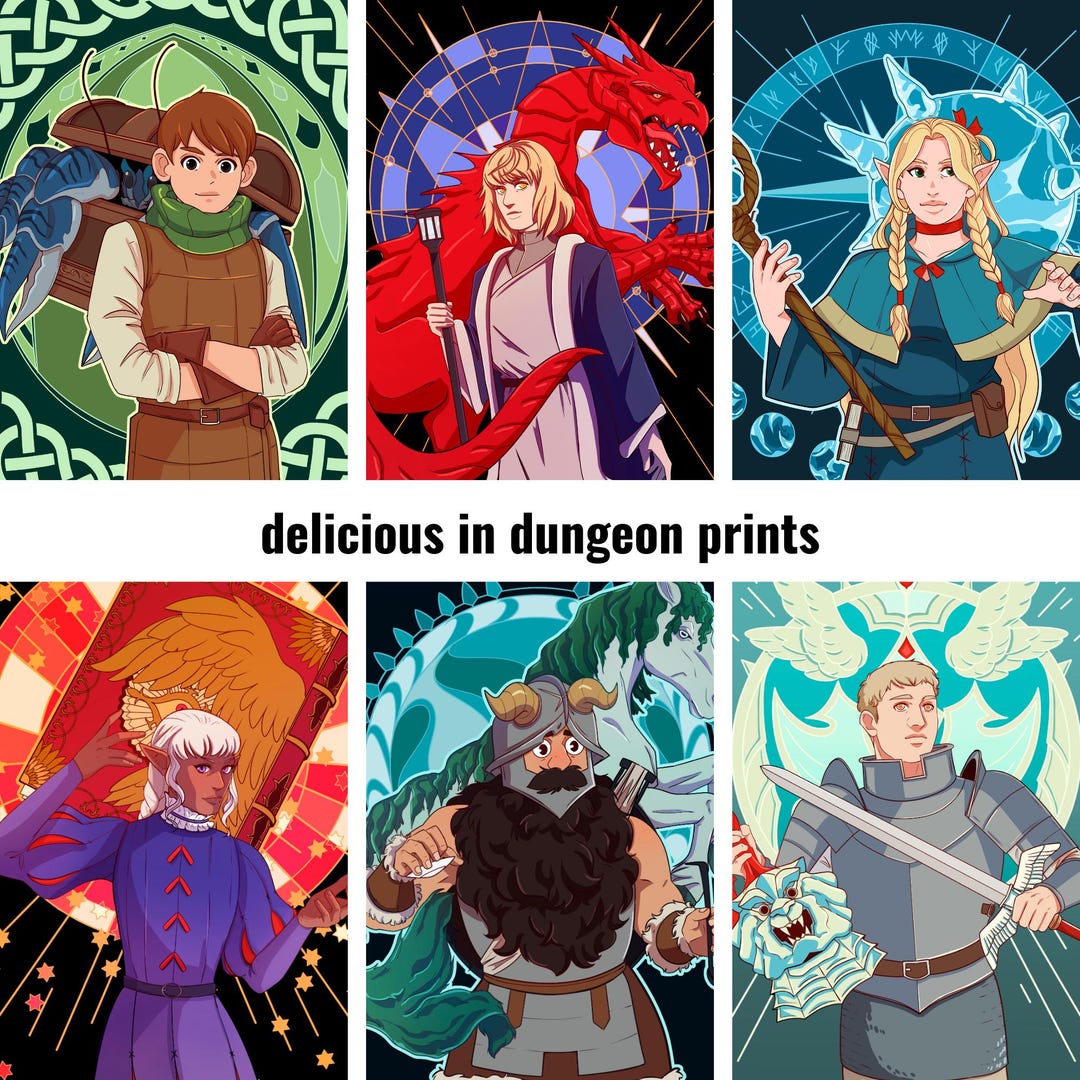 5x7 Dungeon Meshi Prints - Etsy