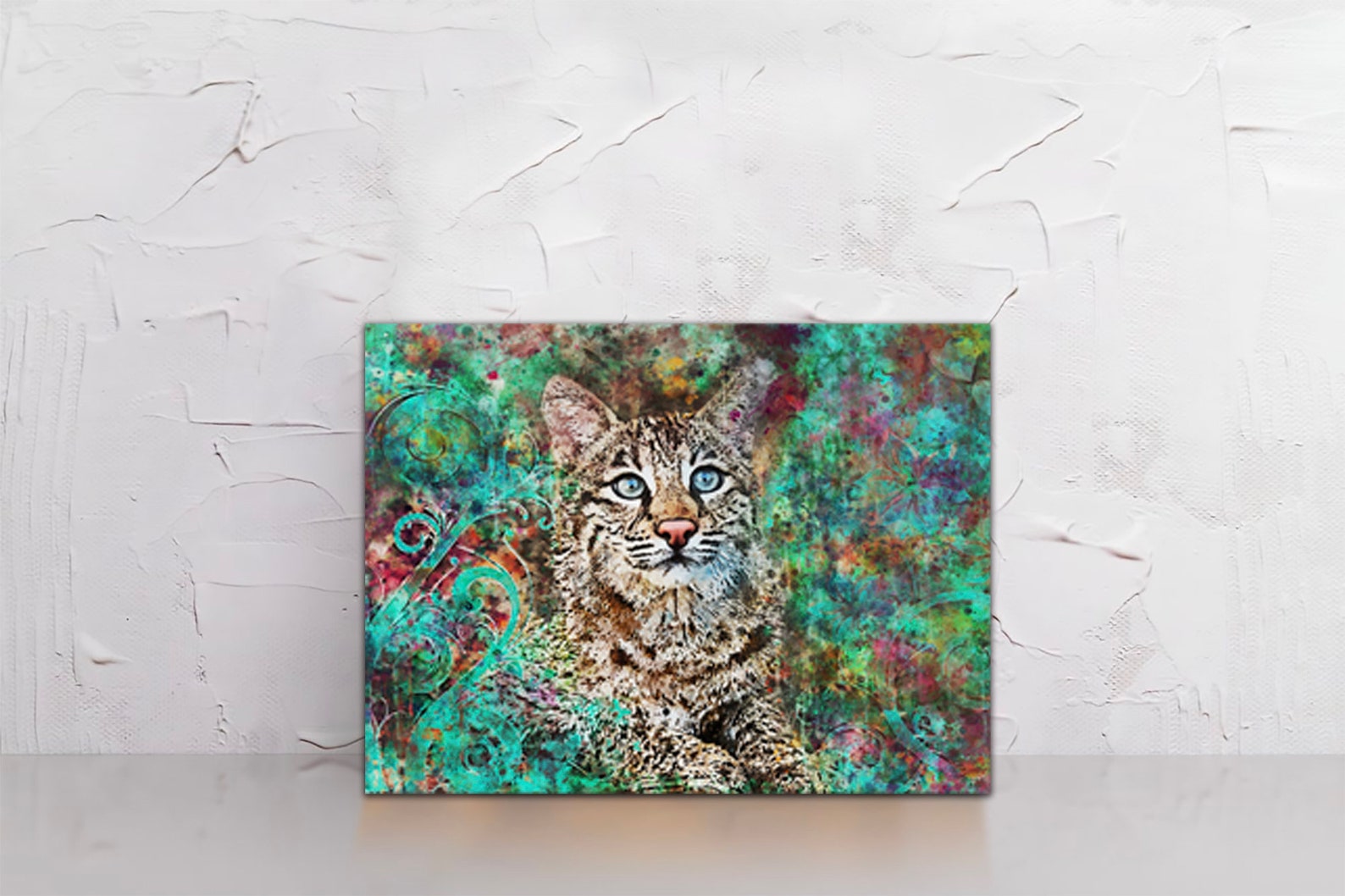 Bobcat Painting - Wildlife Artwork - Lynx Watercolor - Flint Dreamy ...