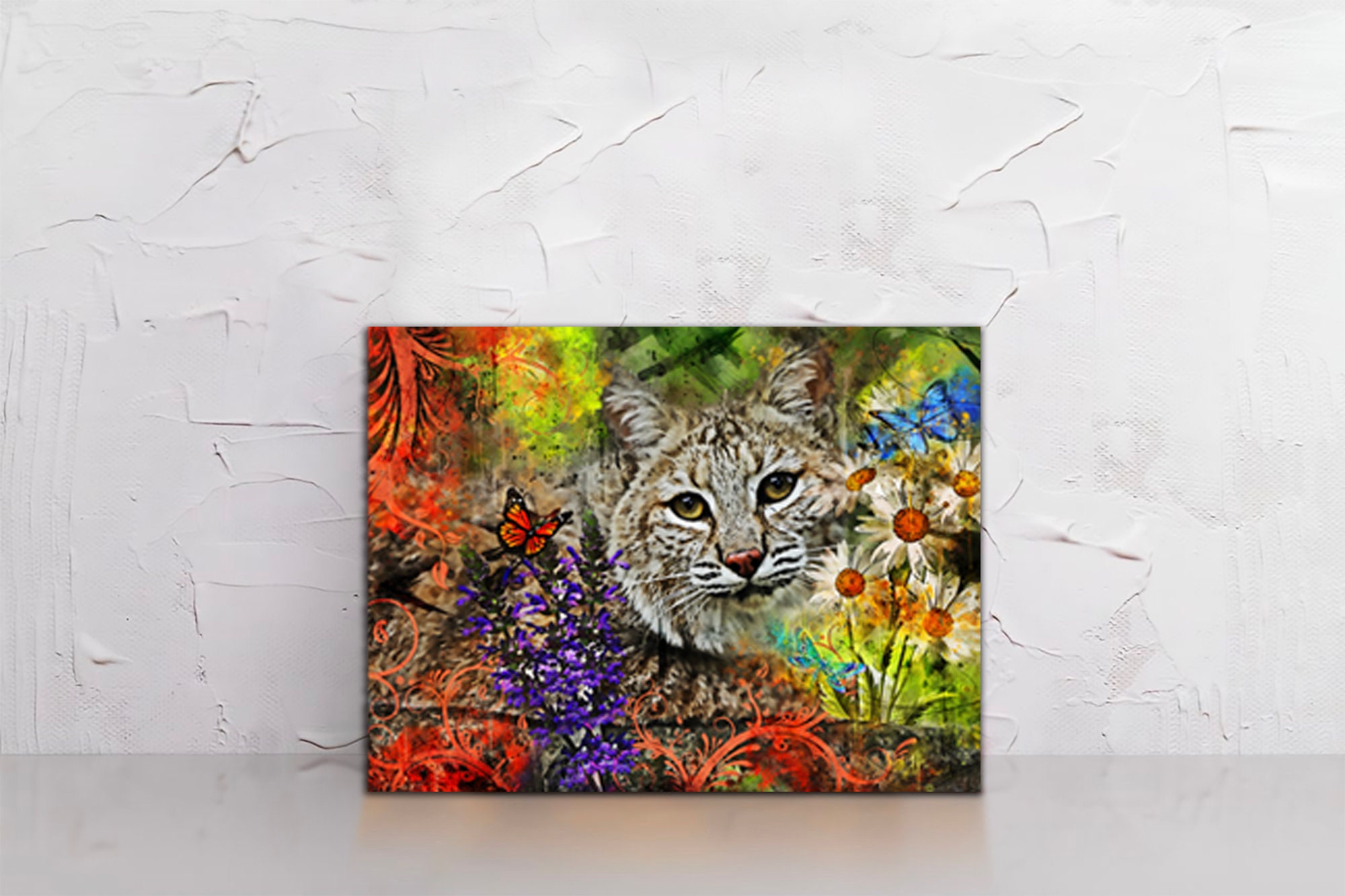 Bobcat Art Wildcat Watercolor Artwork Nabisco Wonderland | Etsy