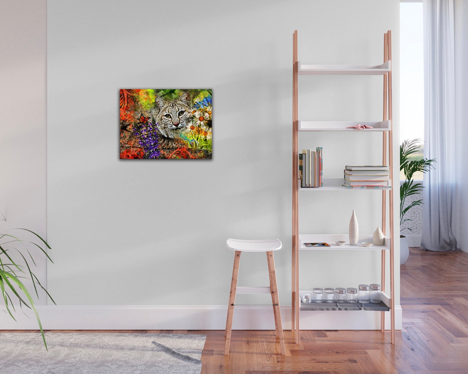 Bobcat Art Wildcat Watercolor Artwork Nabisco Wonderland | Etsy