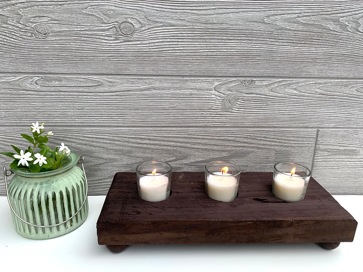 Spa Decor Candle Holder Candle Gift Set Votive Candles | Etsy