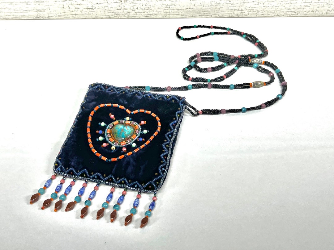 Beaded Purse - Vintage Handbag - Handmade Purse - Crossbody Purse ...
