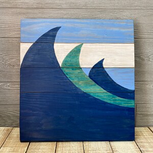 Ocean Wave Art - Wood Sign - Beach Decor - Etsy