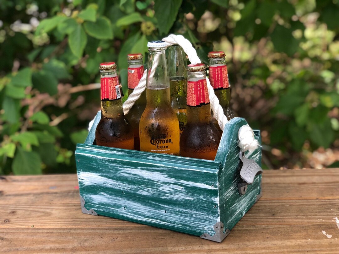 Beer Accessory - Beer Gift - Beer Caddy - Handcrafted Wood - Bottle ...