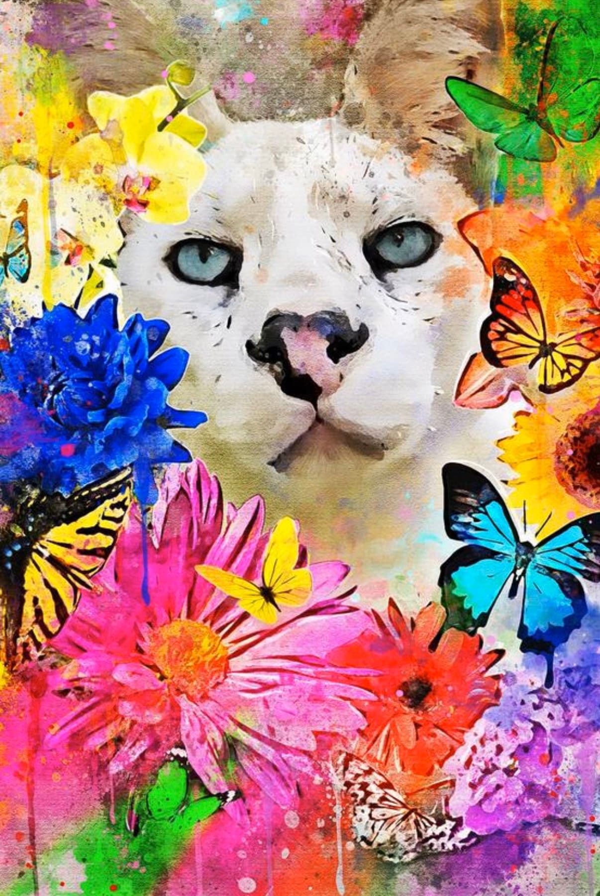 African Wildlife Art - Serval Artwork - Canvas Serval Watercolor ...